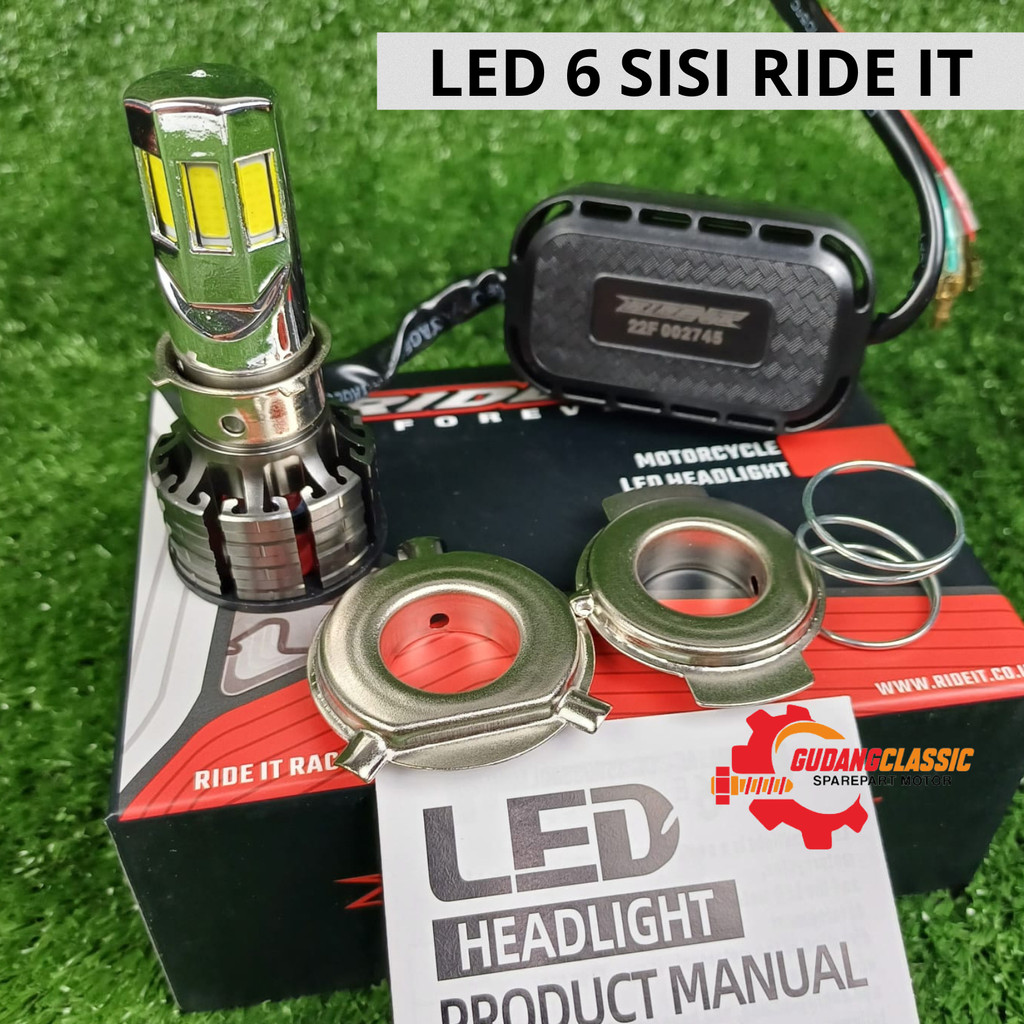 Jual LAMPU DEPAN LED 6 SISI RIDE IT DOP LED PUTIH UNIVERSAL | Shopee ...