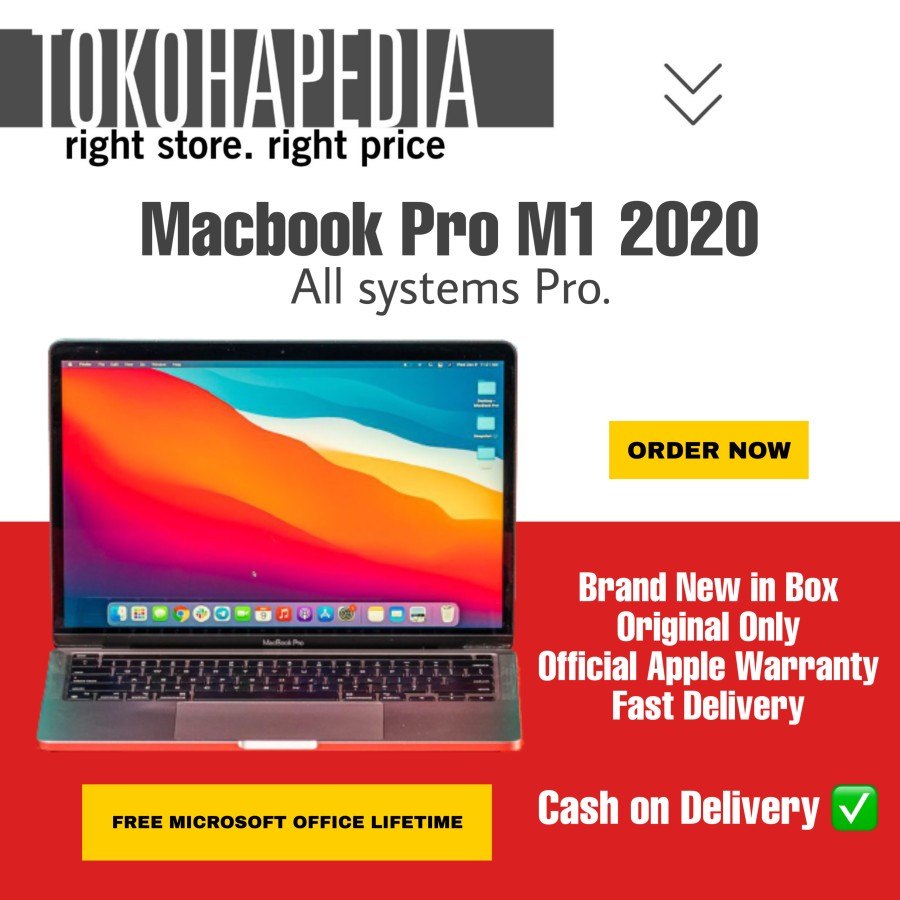 Jual MacBook Pro M1 Chip 2020 13" 256GB / 512GB SPACE GRAY, SILVER | Shopee Indonesia