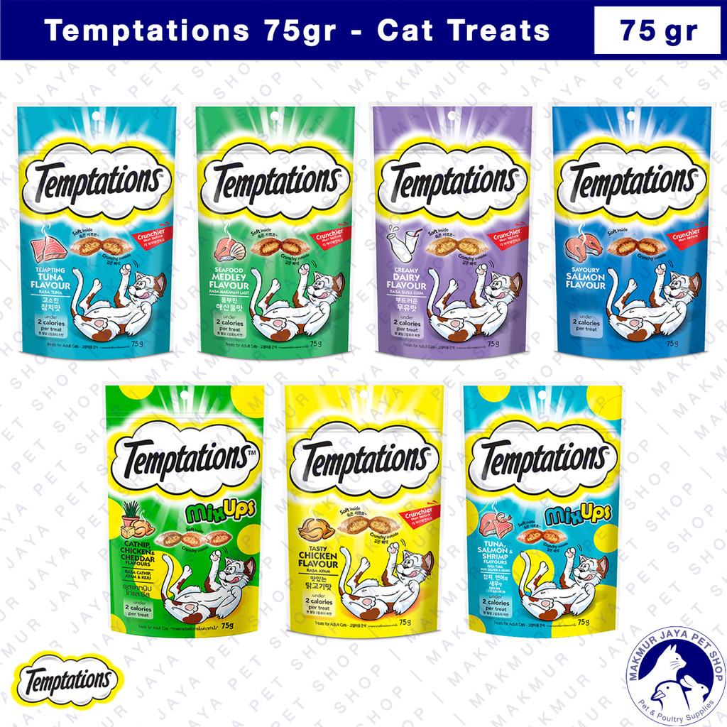 Jual TEMPTATIONS Snack Kucing 75gr / Cemilan Kucing / Cat Treats 85gr ...