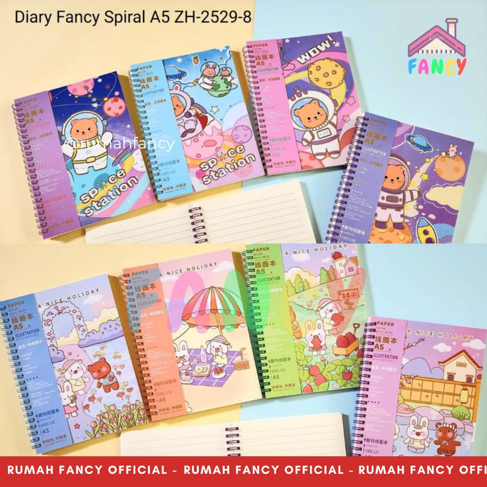 Jual Buku Diary Spiral / Notes Spiral A5 JQXQ motif Girl / Anime Cute ...