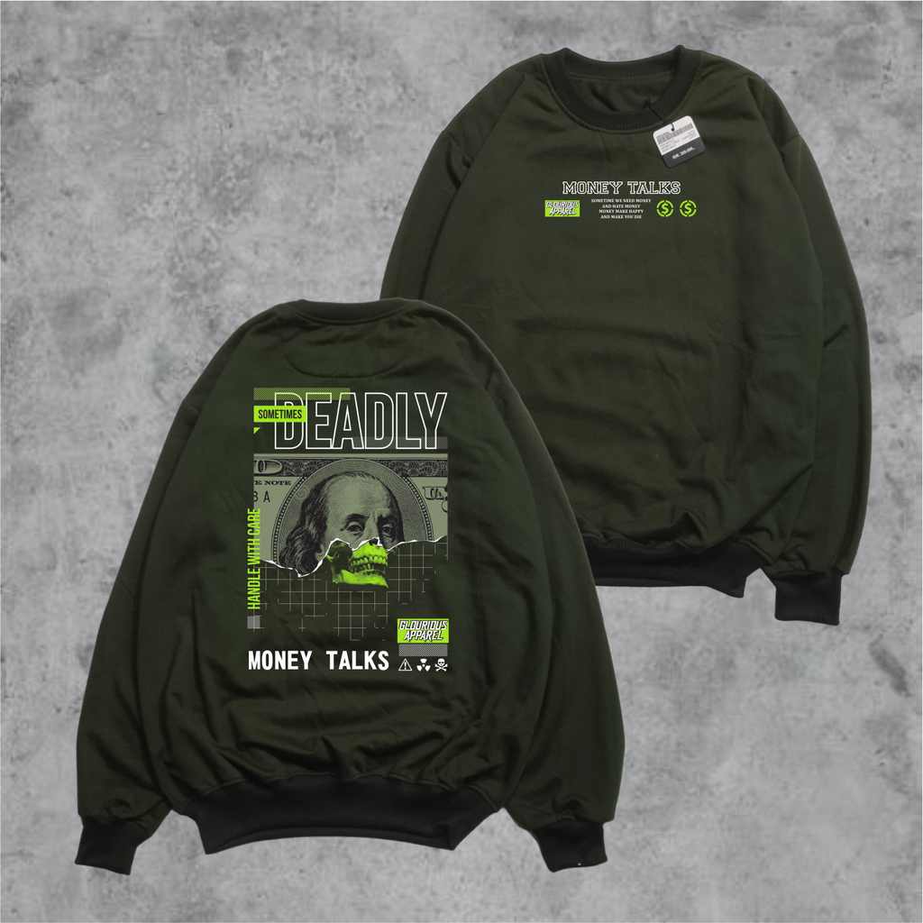Jual Crewneck Sweater Sweatshirt Basic Katun Pria Distro Pria Wanita ...