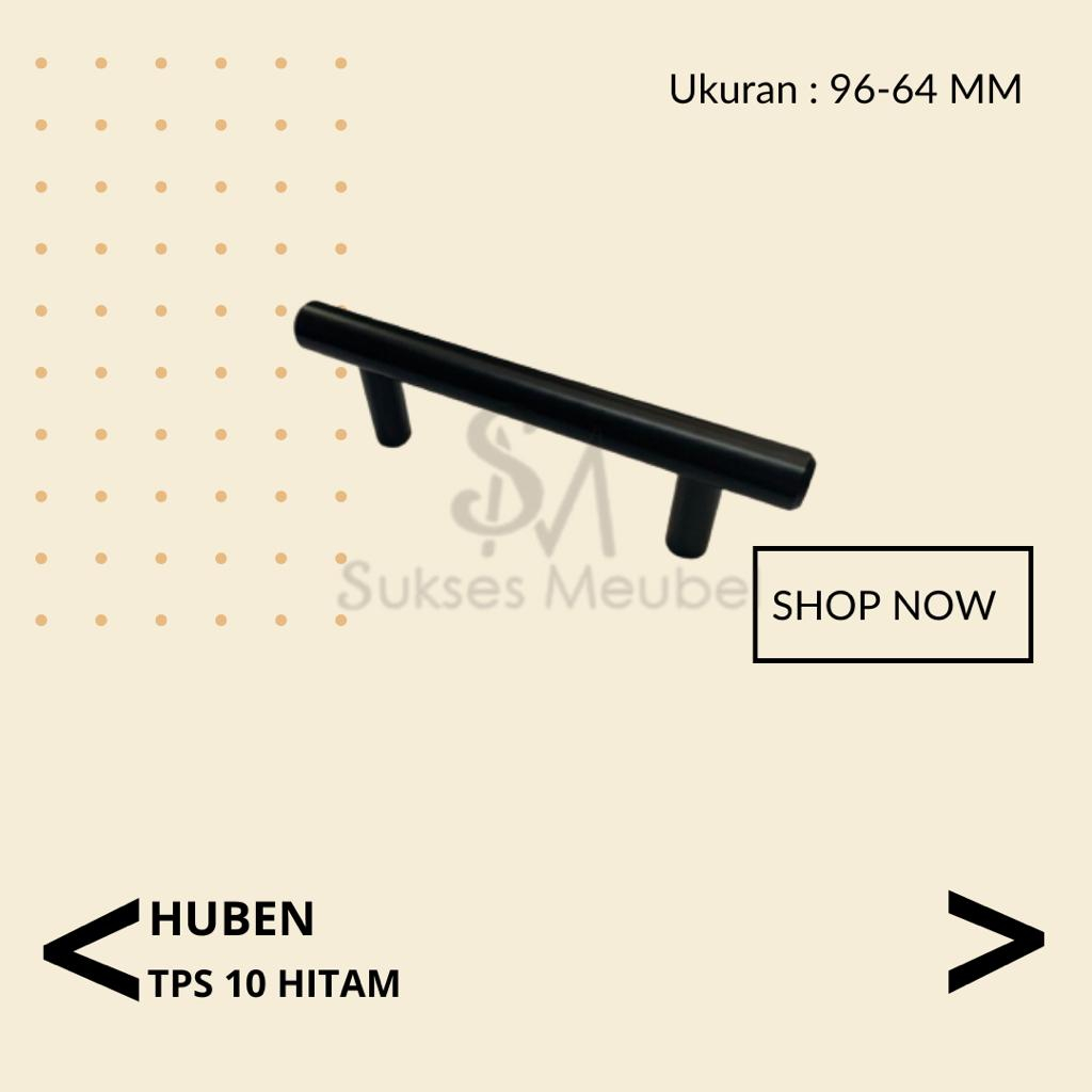 Jual HUBEN Handle TPS 10 - 96-64 HItam | Tarikan Laci / Lemari HUBEN ...