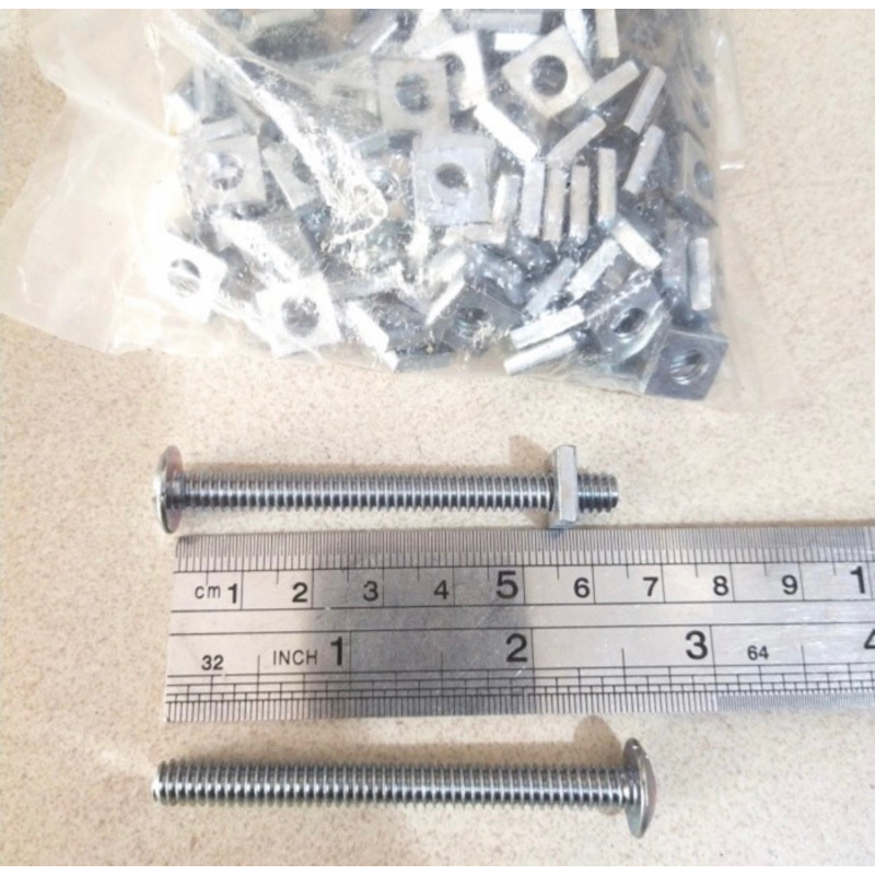 Jual Baut Mur Seng 1/4 x 2 1/2 Inch | Shopee Indonesia
