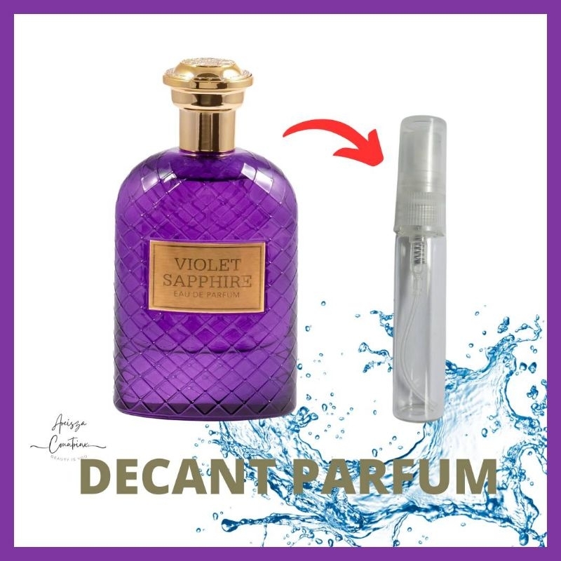 Jual DECANT Fragrance World Violet Sapphire TRAVEL BOTOL KACA | Shopee ...