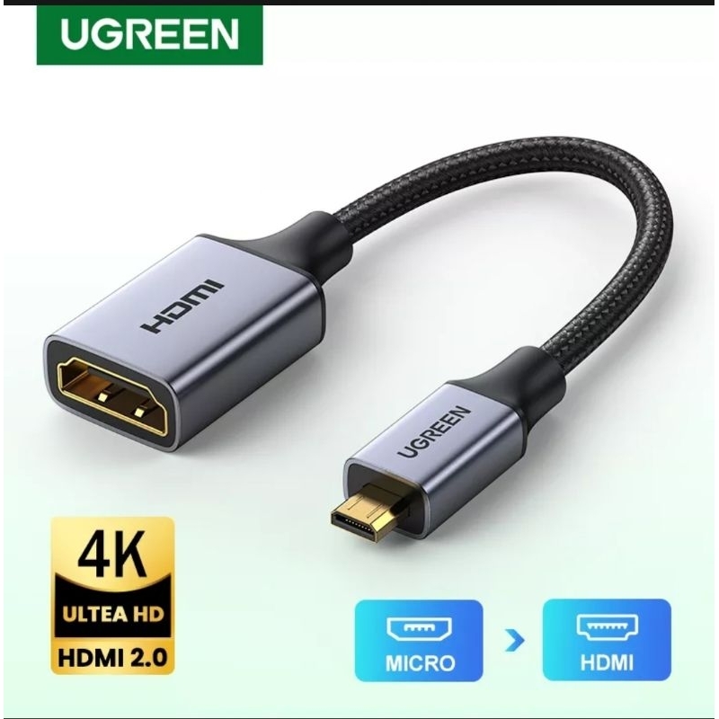 Jual Ugreen Konverter Micro Hdmi to Hdmi 1080p - Kabel Micro HDMI ...