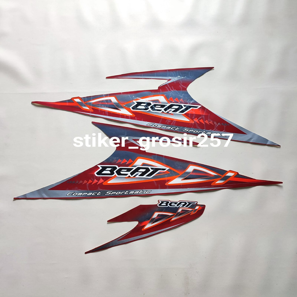 Jual STIKER STRIPING LIS LES BODY HONDA BEAT KARBU 2012 MERAH STANDAR ...