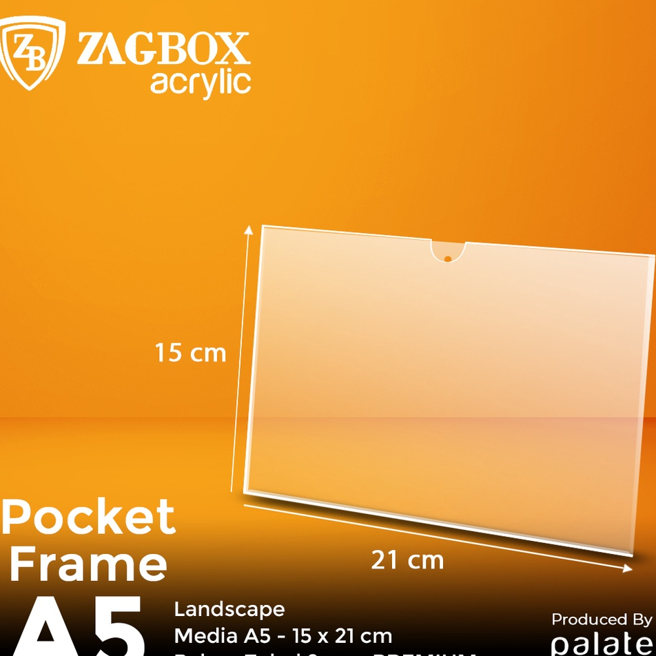Jual Acrylic Pocket Frame A5 - Acrylic Thicker - Akrilik Pocket A5 ...