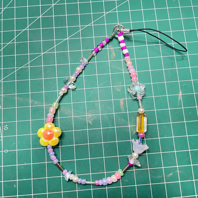 Jual phone strap / phone strap manik / phone strap beads / gantungan HP ...