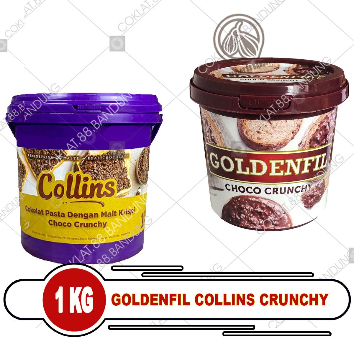 Jual GOLDENFIL CHOCO CRUNCHY 1 KG SPREAD, SELAI COKELAT COLLINS CHOCO ...