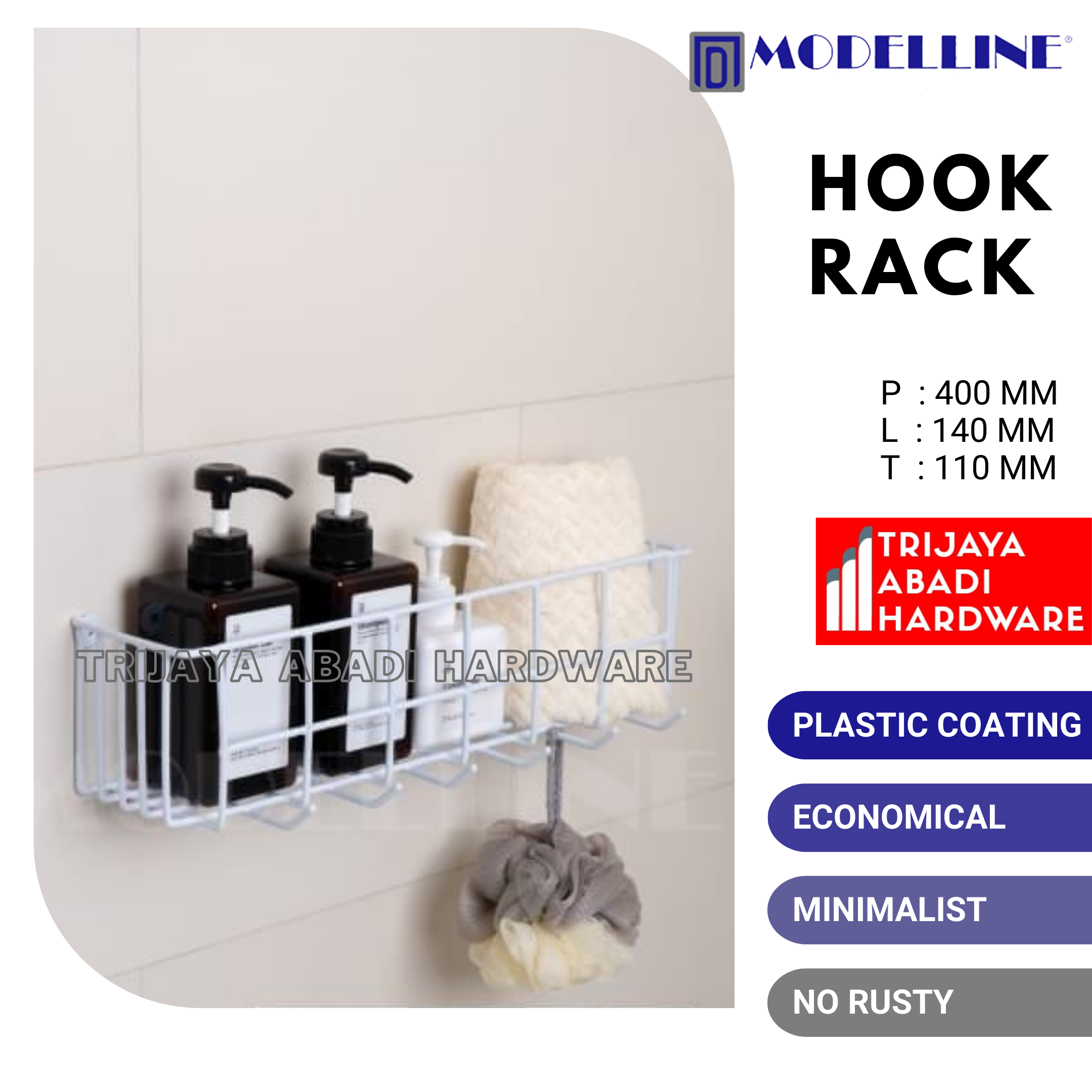 Jual Rak Botol Sabun Shampo Clean Basket / Hook Rack Kamar Mandi Dapur ...