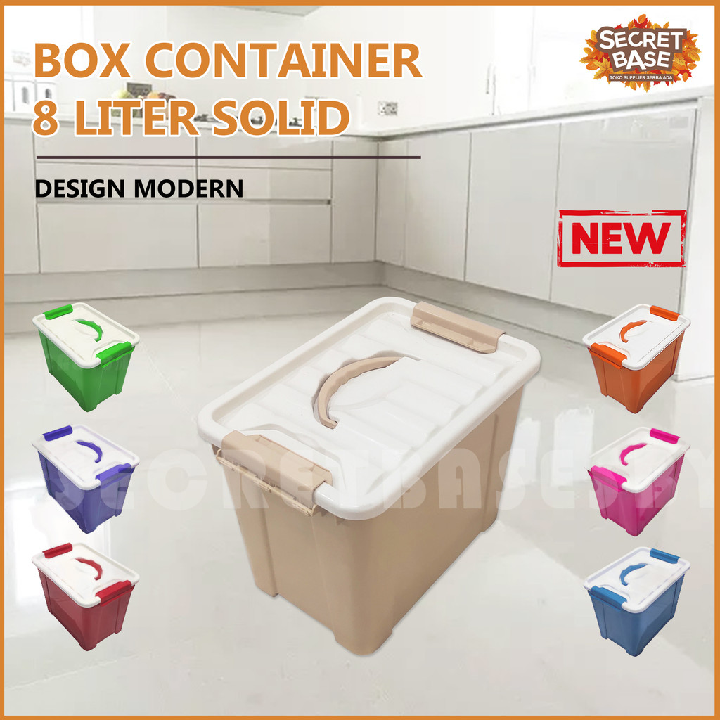 Jual BOX CONTAINER 8 LITER - Dengan Pegangan Handle / Box Serbaguna 8L ...