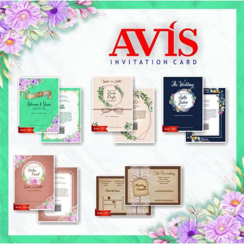 Jual UNDANGAN AVIS 106 - 110 MURAH UNIK CANTIK CETAK KILAT CEPAT ...