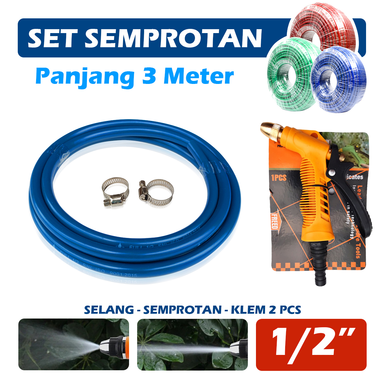 Jual Paket Semprotan Cuci Motor Mobil Siram Tanaman Selang Air Panjang ...