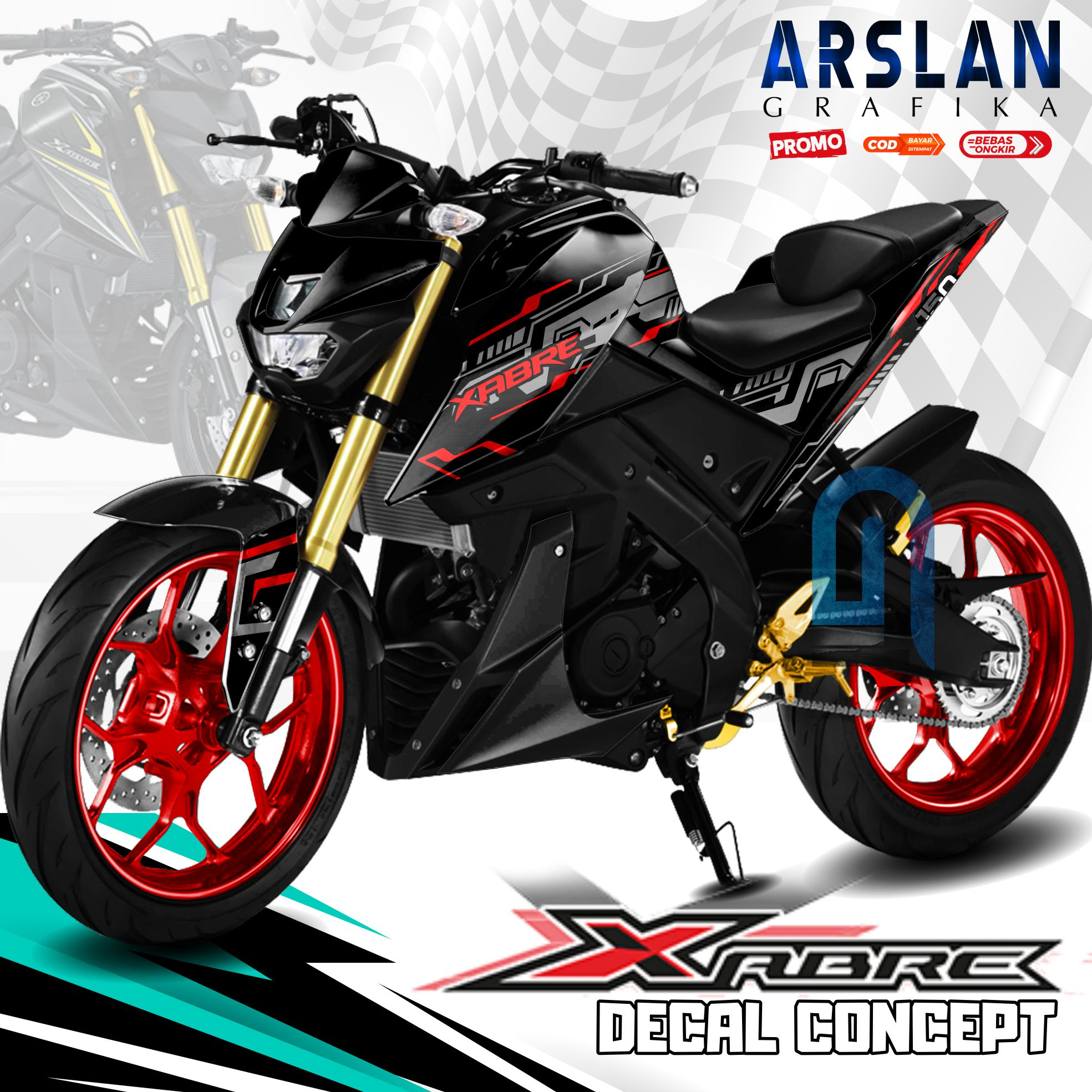 Jual (PROMO DECAL) Decal XABRE Full Body Stiker Full Body XABRE Keren ...