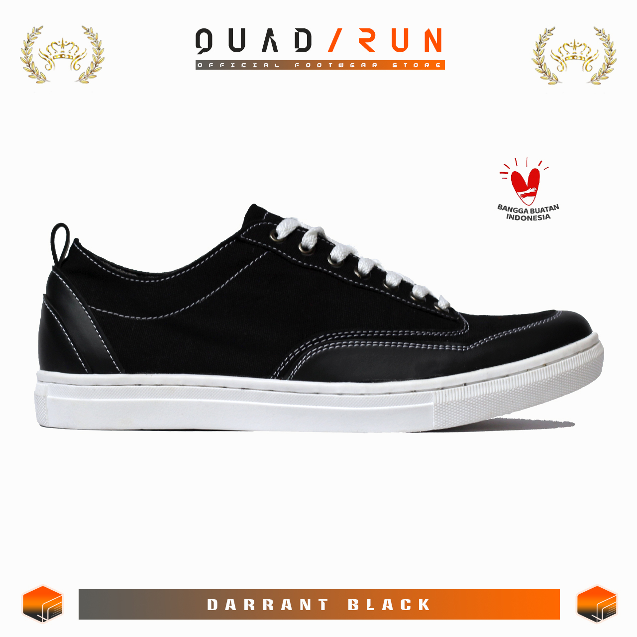 Jual QUADRUN - Sepatu Pria Sneakers Vintage Casual Big Size Kanvas ...