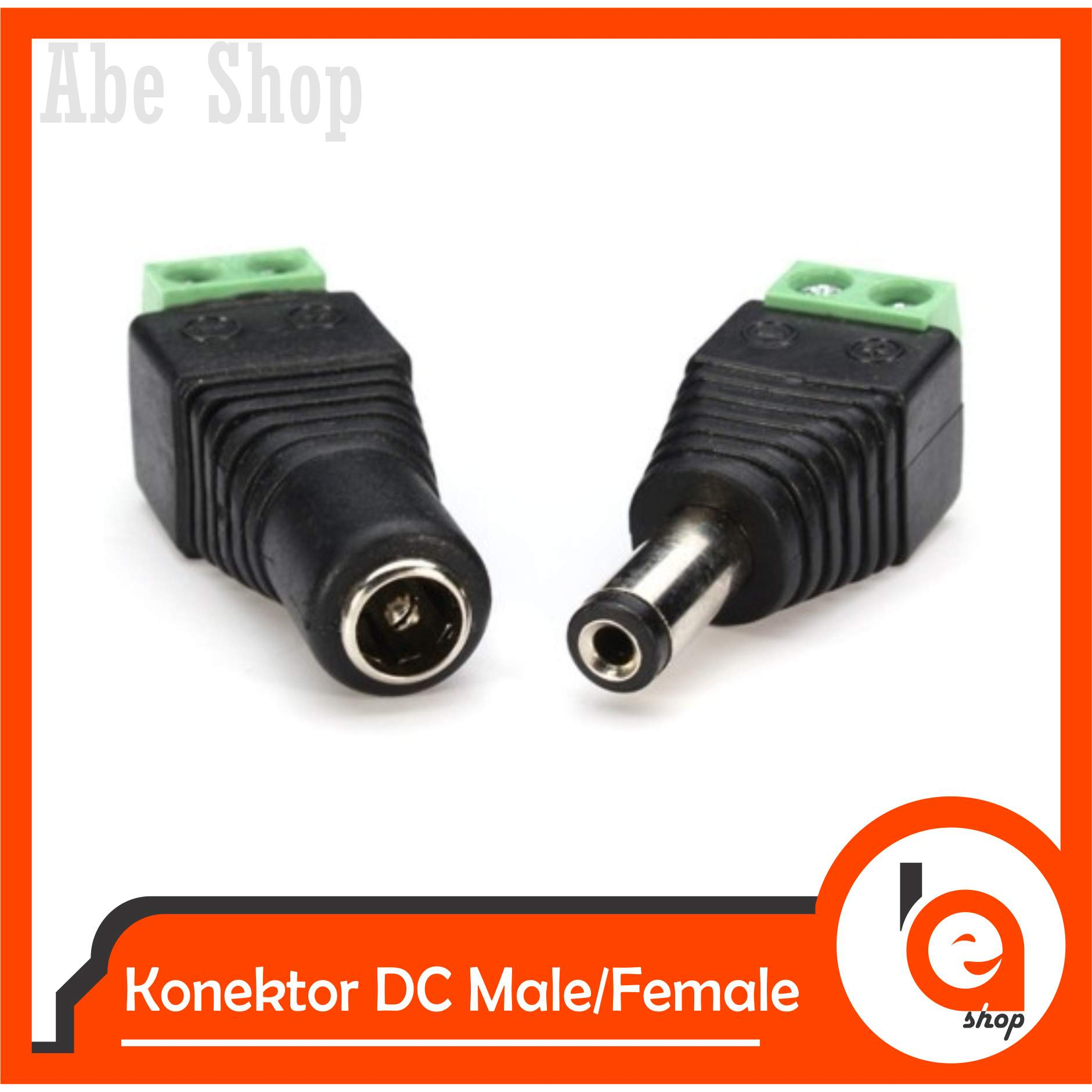 Jual Konektor DC Male Jack DC Male Female Sambungan For CCTV Screw Etc ...