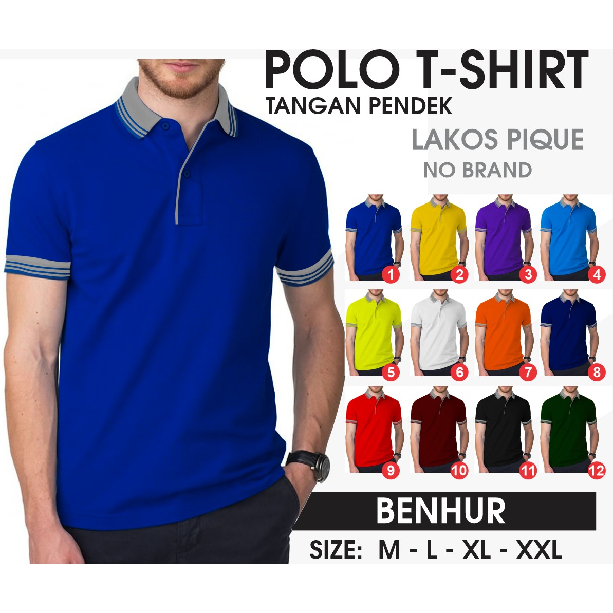 Jual Kaos polos - Kaos polo shirt polos | kaos kerah pria | kaos seragam polos kerah kombinasi ...