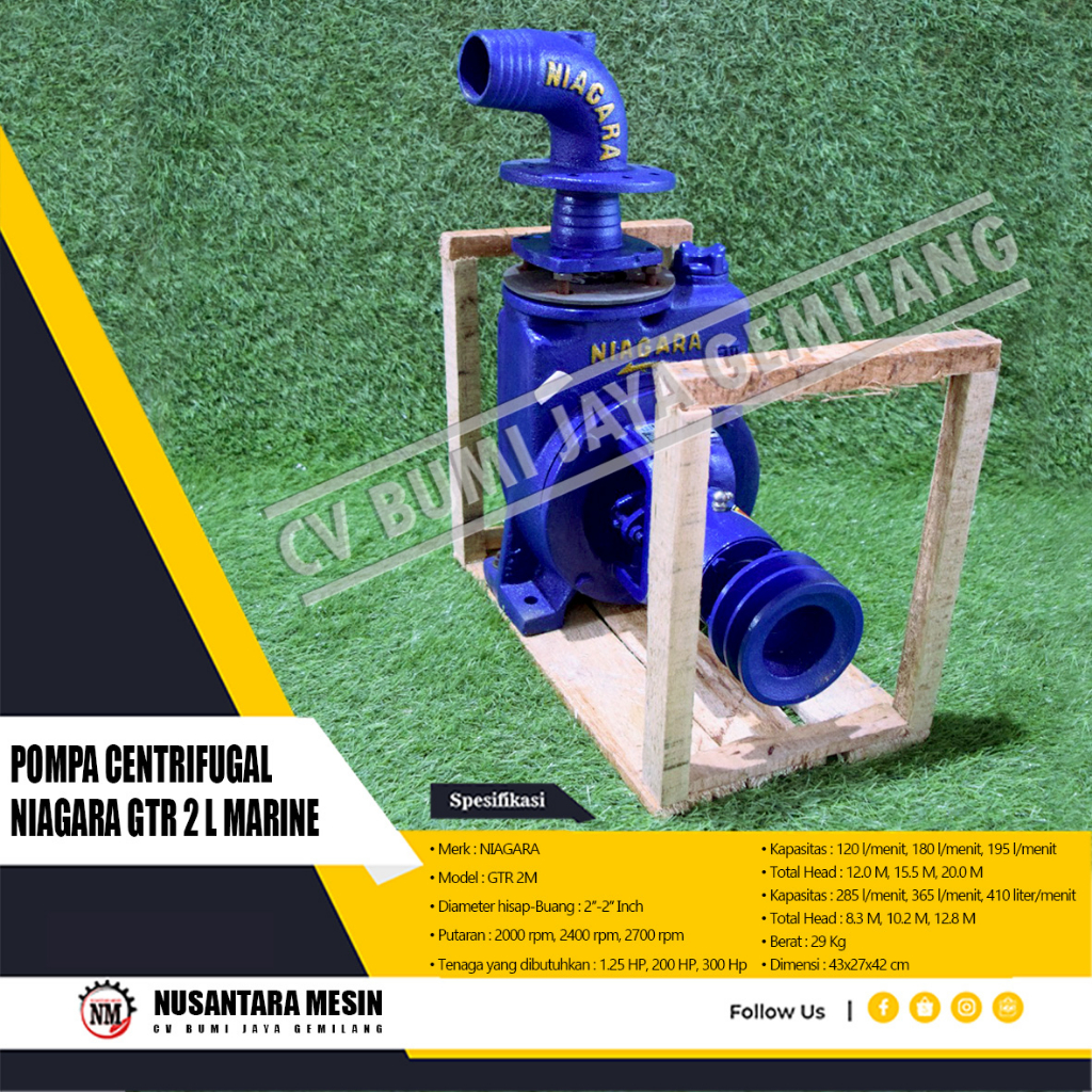 Jual POMPA AIR CENTRIFUGAL IRIGASI NIAGARA GTR 2 L MARINE | Shopee ...