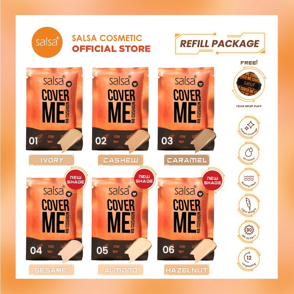 Jual SALSA COVER ME BB CUSHION // SALSA BB CUSHION REFILL | Shopee ...