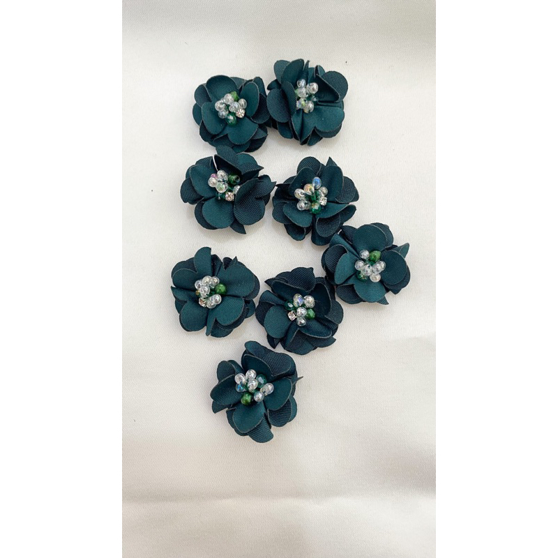 Jual Bunga 3d / bunga rangkai / bunga payet ( hijau , olive , sage ...