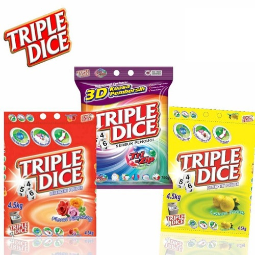 Jual Triple Dice Detergent Powder 42 Kg - Triple Dice 4200 gr #AJ ...