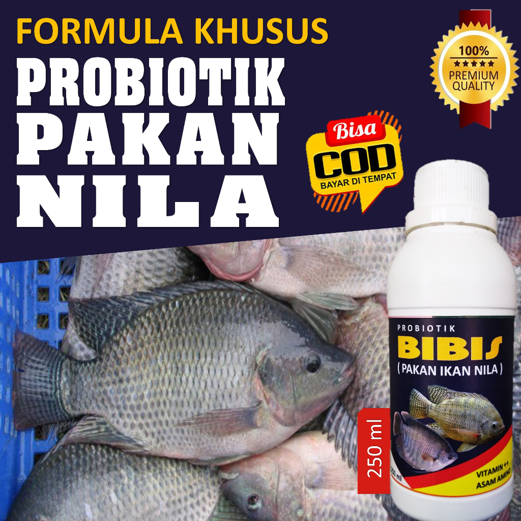 Jual Probiotik Vitamin Penambah Nafsu Makan Ikan Nila Supaya Pertumbuhan Cepat Besar | Shopee ...