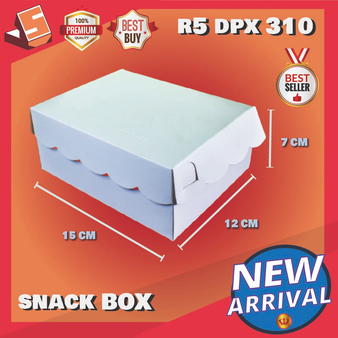 Jual DUS KUE R5 DPX / KARDUS JAJAN / KARDUS PUTIH / DUS R5 PUTIH / BOX ...