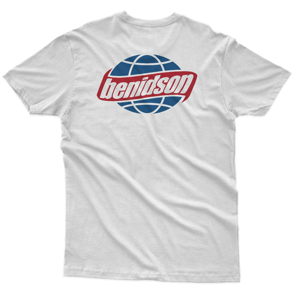 Jual BENIDSON Reguler Tshirt White Globe | Shopee Indonesia