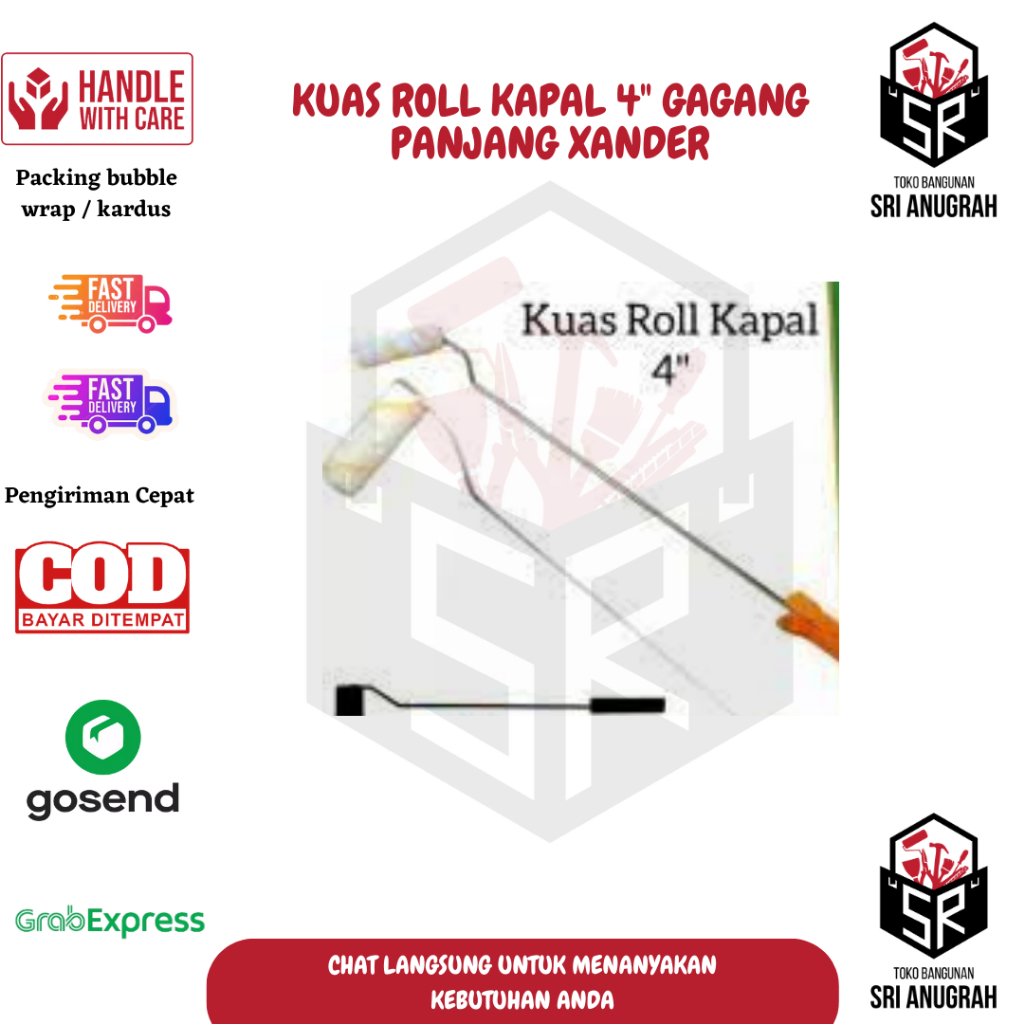 Jual Kuas Roll Kapal 4" Gagang Panjang | Shopee Indonesia
