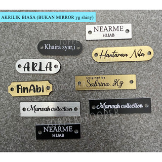 Jual Label Akrilik BIASA (NON MIRROR) | Label Produk Akrilik | Label ...