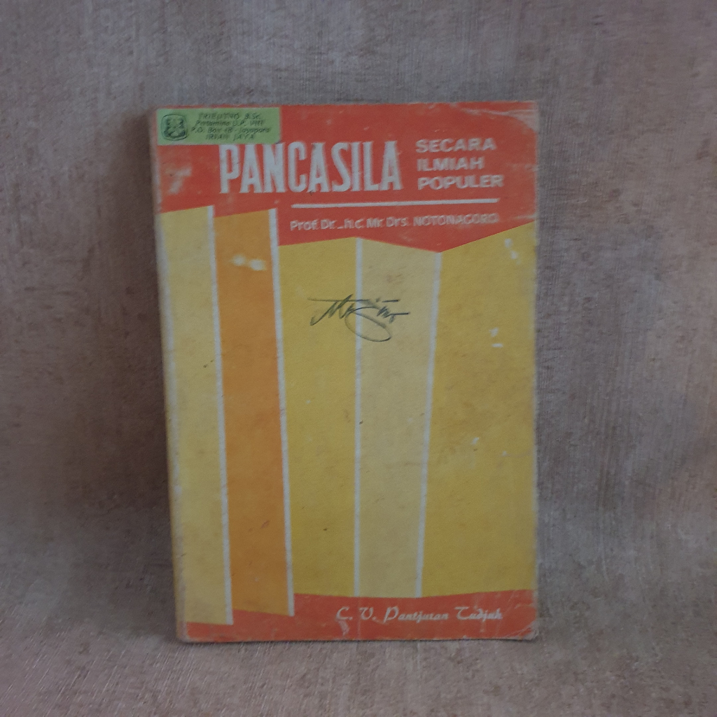 Jual Buku Pancasila secara ilmiah populer - Notonagoro - original ...