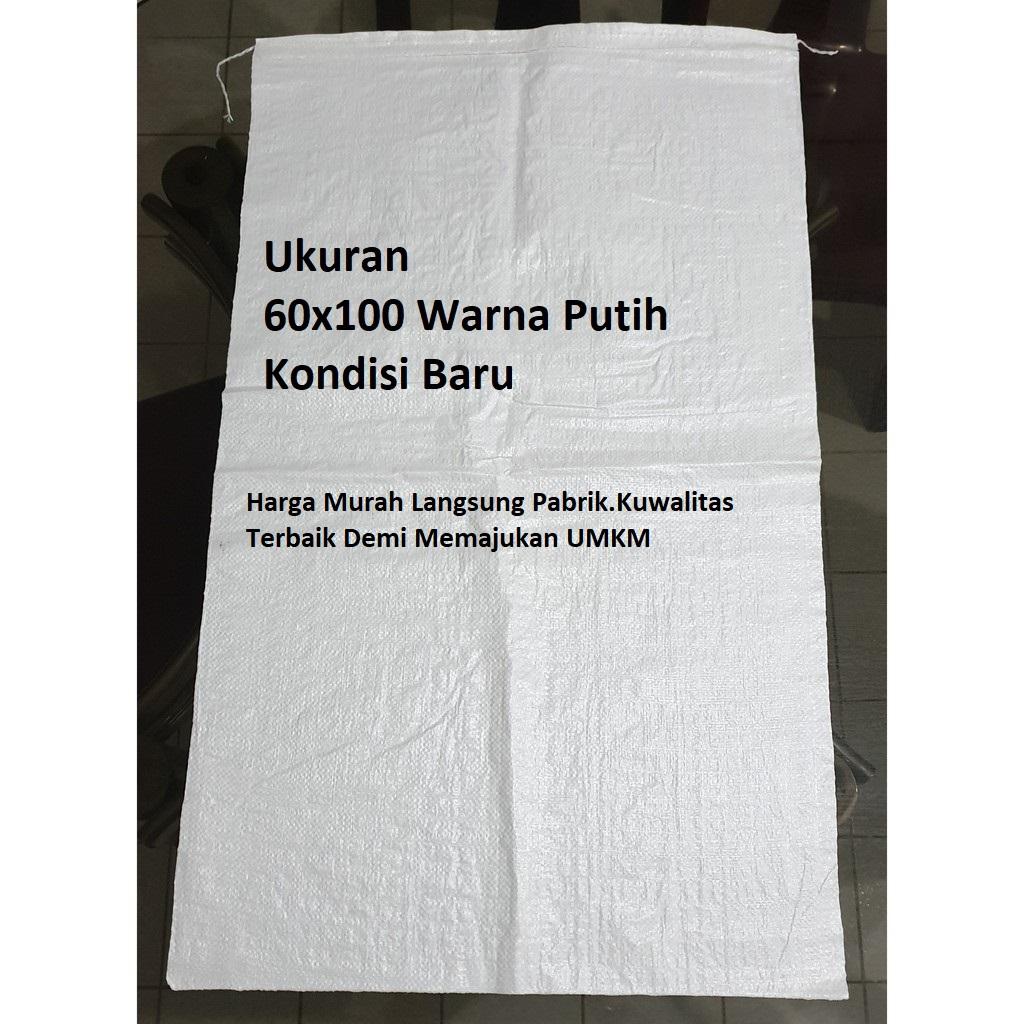 Jual Karung Plastik Baru uk 60 x 100 Putih - Karung Padi Putih ...