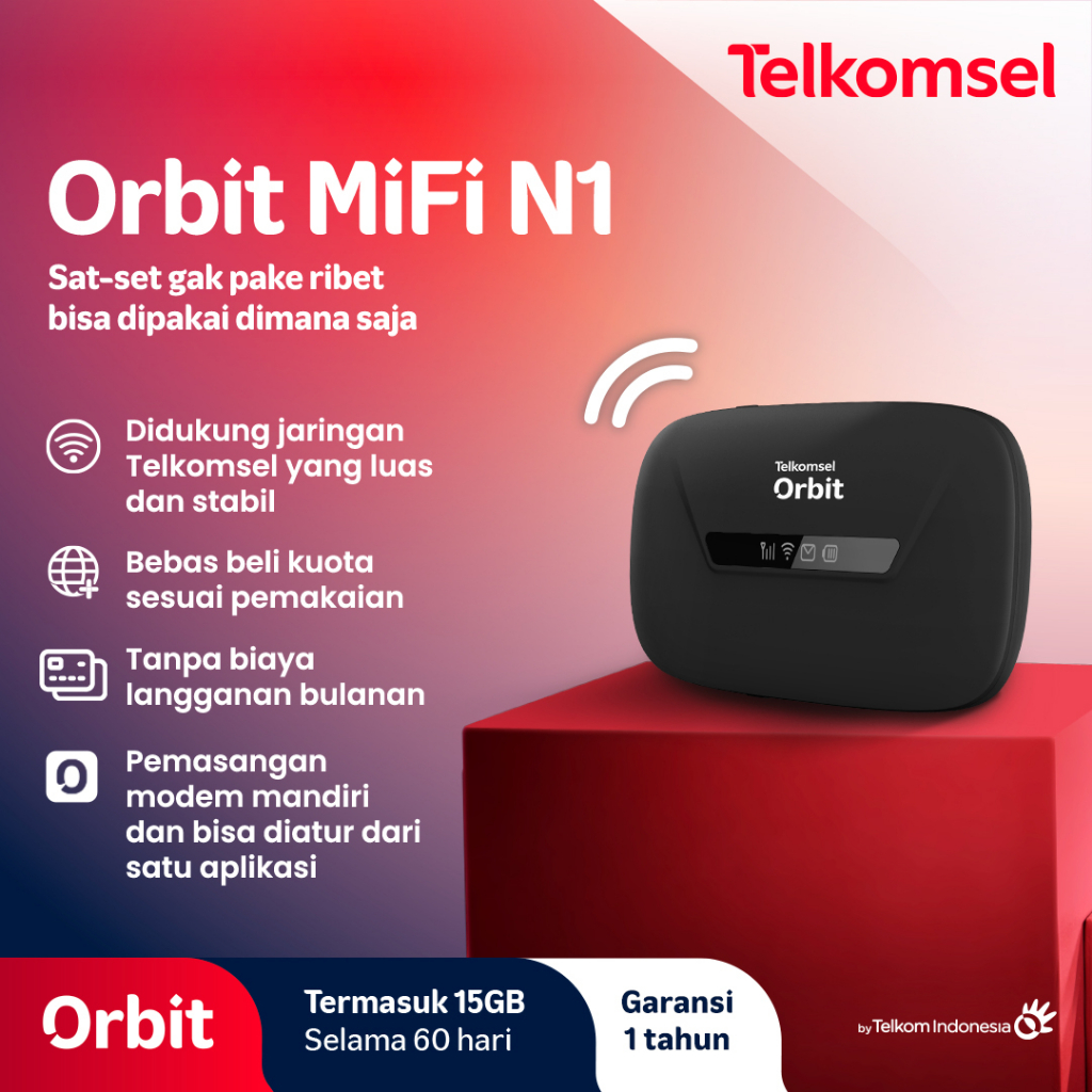 Jual Telkomsel Orbit Mifi N1 Portable Modem Wifi 4G High Speed Bonus Data | Shopee Indonesia