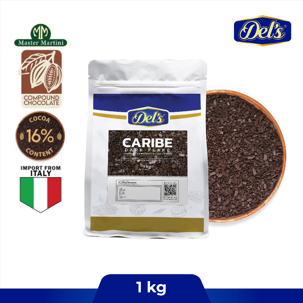 Jual Del's Caribe Dark Chocolate Flakes / Serpihan Cokelat Hitam ...
