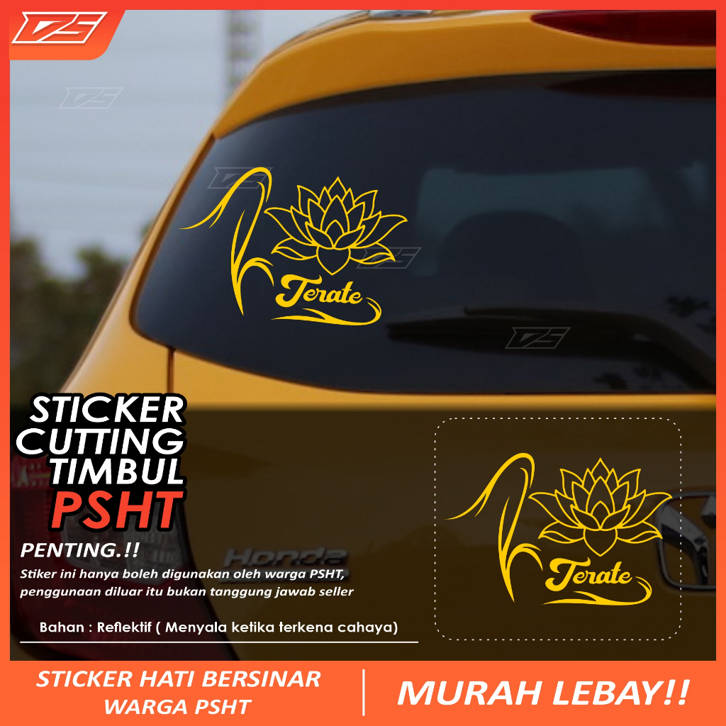 Jual Sticker TERATAI EMAS kaca belakang mobil v.1 KUALITAS DISTRO ...