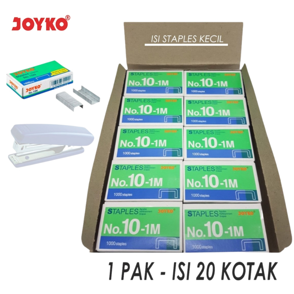 Jual Isi staples Kecil Refiil no 10 Joyko Termurah Per satuan (1box 20 ...