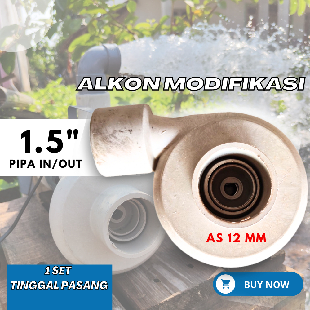 Jual Alkon pompa air 1.5" bahan plastik tebal untuk pompa air as 12 mm ready siap kirim | Shopee ...