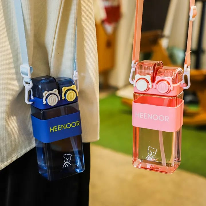 Jual BOTOL MINUM ANAK 600 ML BOTOL KOTAK TRANSPARANT BENTUK DUA SISI HX ...