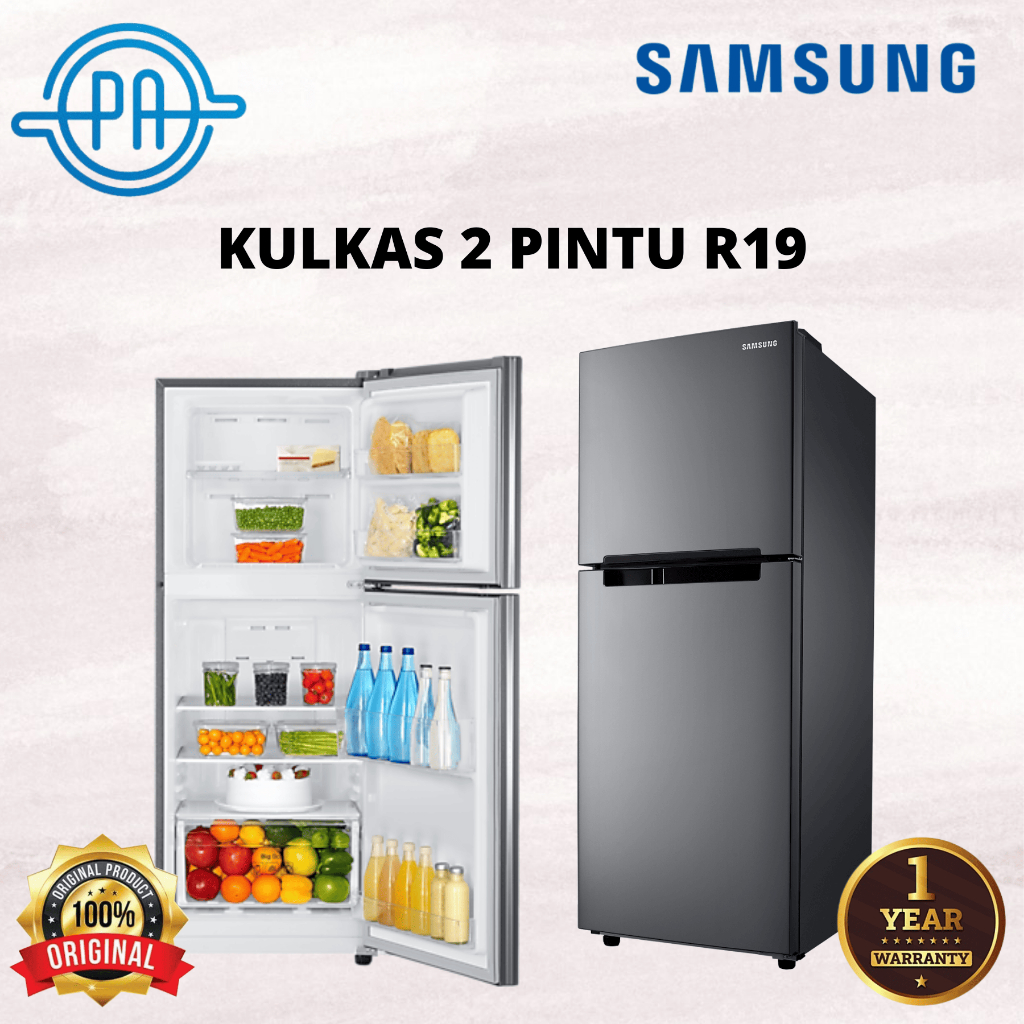 Jual KULKAS SAMSUNG 2 PINTU RT19 M300BGS 216L / LEMARI ES SAMSUNG RT 19 ...