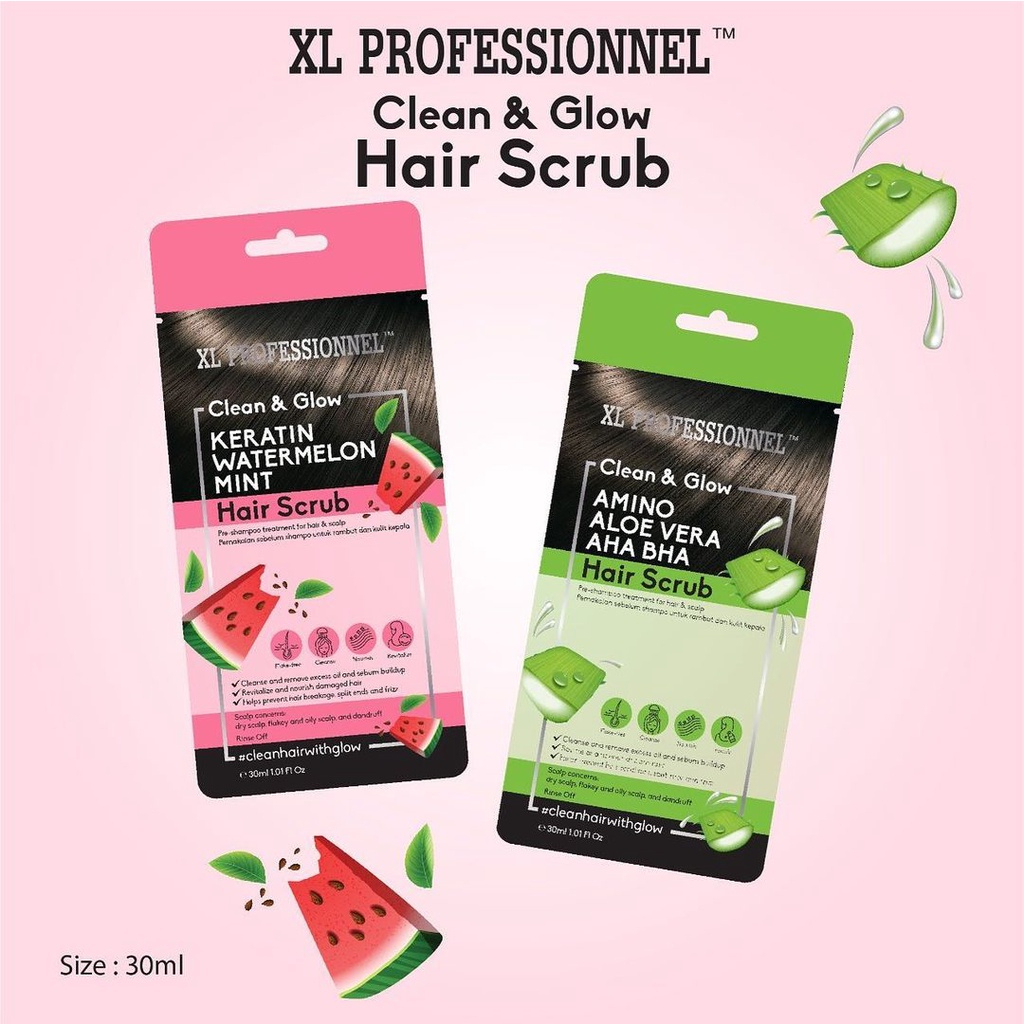 Jual XL Professionnel Clean & Glow Hair Scrub 30ml | Shopee Indonesia