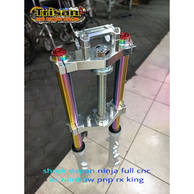 Jual shock skok sok depan ninja full cnc as rainbow pnp rx king ...