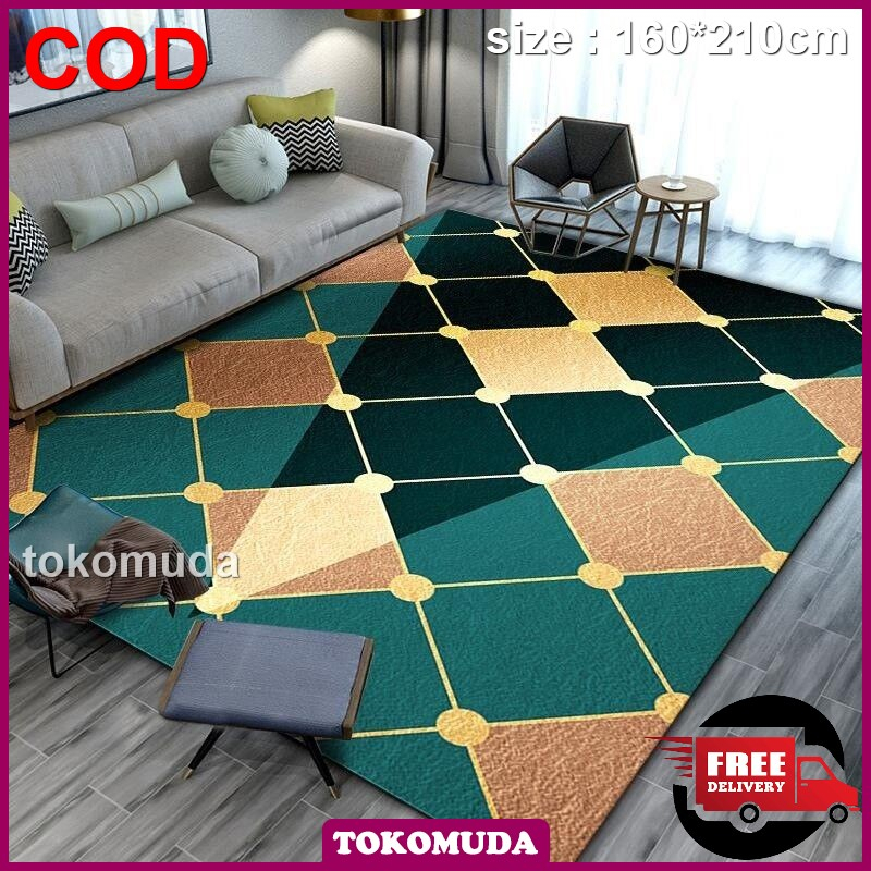 Jual TOMUMUDA COD Karpet Ruang Tamu Ukuran 160x210 MultiFungsi Karpet ...