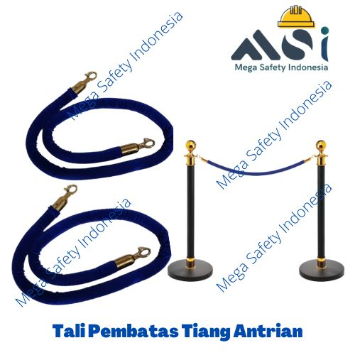 Jual Tali Pembatas Tiang Antrian Stainless Bludru | Shopee Indonesia