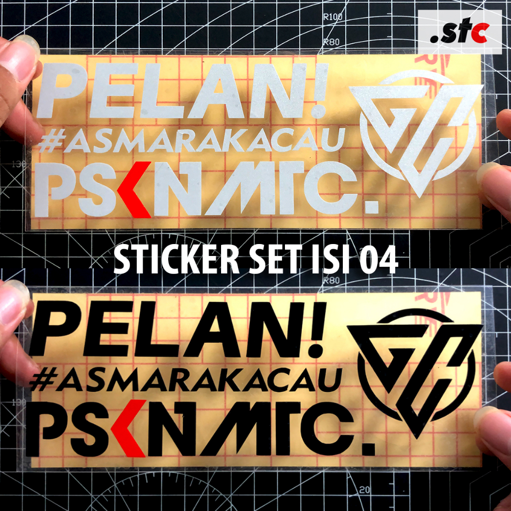 Jual 04 Sticker Set Cutting Pasukan Matic PELAN #ASMARAKACAU stiker GC ...