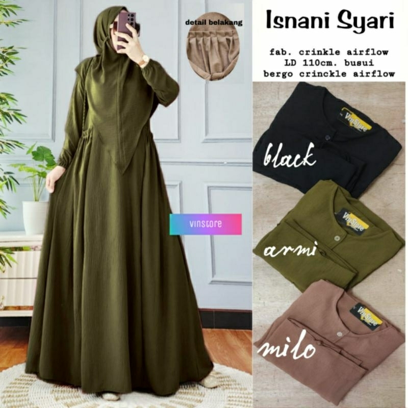 Jual ISNANI SYARI CRINKLLE POLOS | Shopee Indonesia
