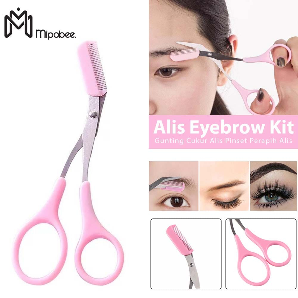 Jual Mipobee Gunting Cukur Alis Eyebrow Kit Pinset Perapih Alis ...