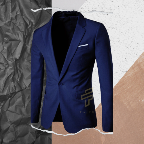 Jual Faith - Jas Pria Warna Biru Tua Jas Formal Pria Jas Blazer Pria ...