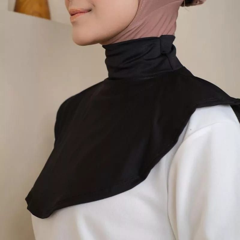 Jual Manset Leher Hijab Polos Kerah Tinggi Turtleneck Jersey Premium ...