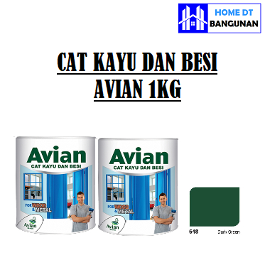 Jual Cat Kayu Besi Avian 1kg (648 dark green) | Shopee Indonesia