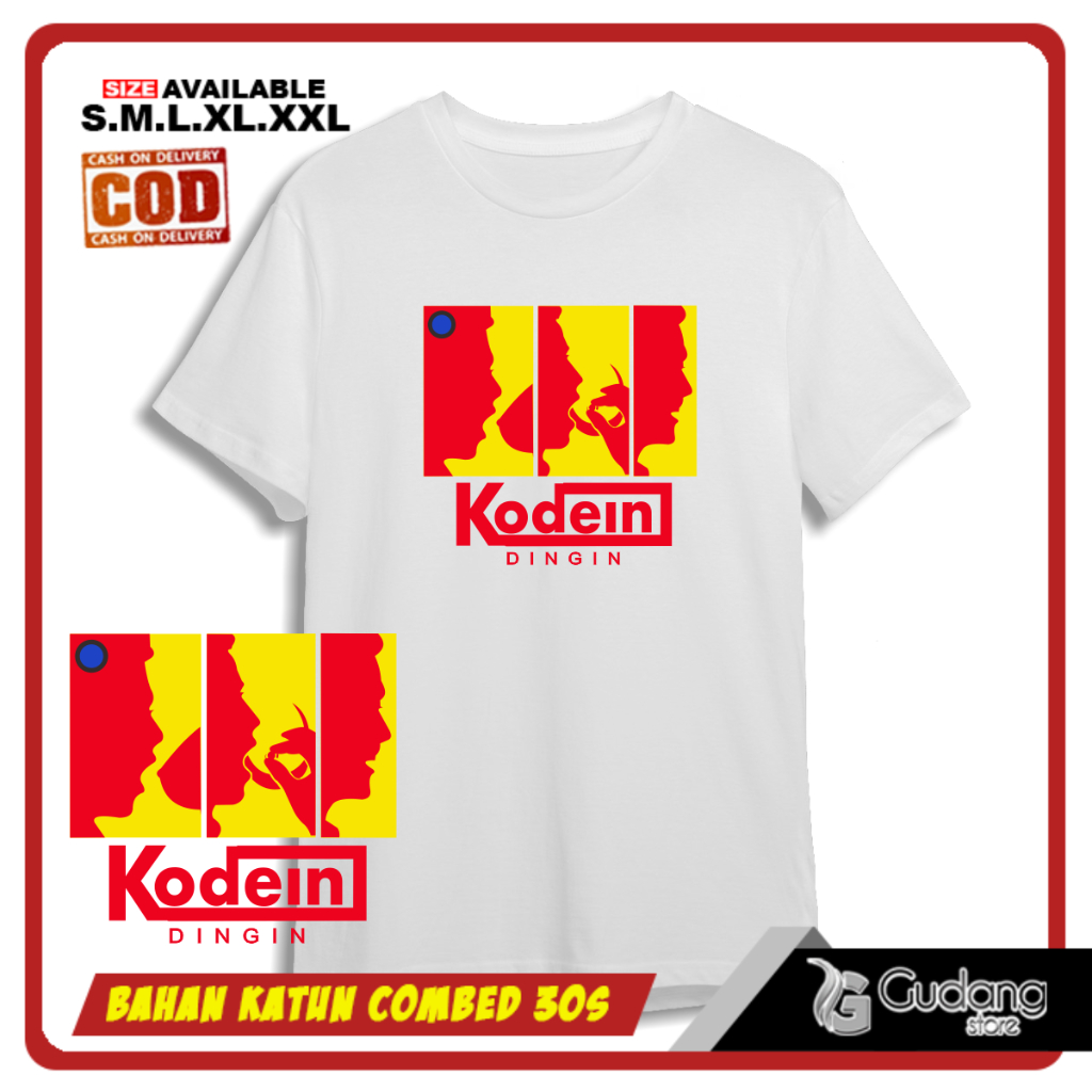 Jual T-shirt Baju Kaos Plesetan KODEIN DINGIN Kaos Pria Wanita Cotton ...